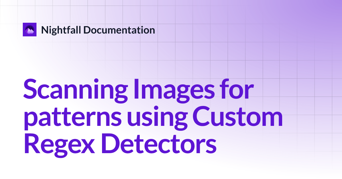 Scanning Images for patterns using Custom Regex Detectors | Developer ...