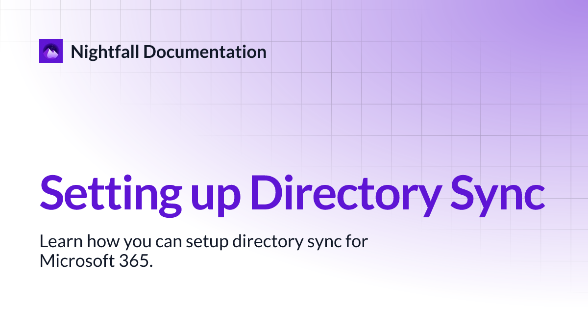 Setting up Directory Sync | Nightfall Documentation